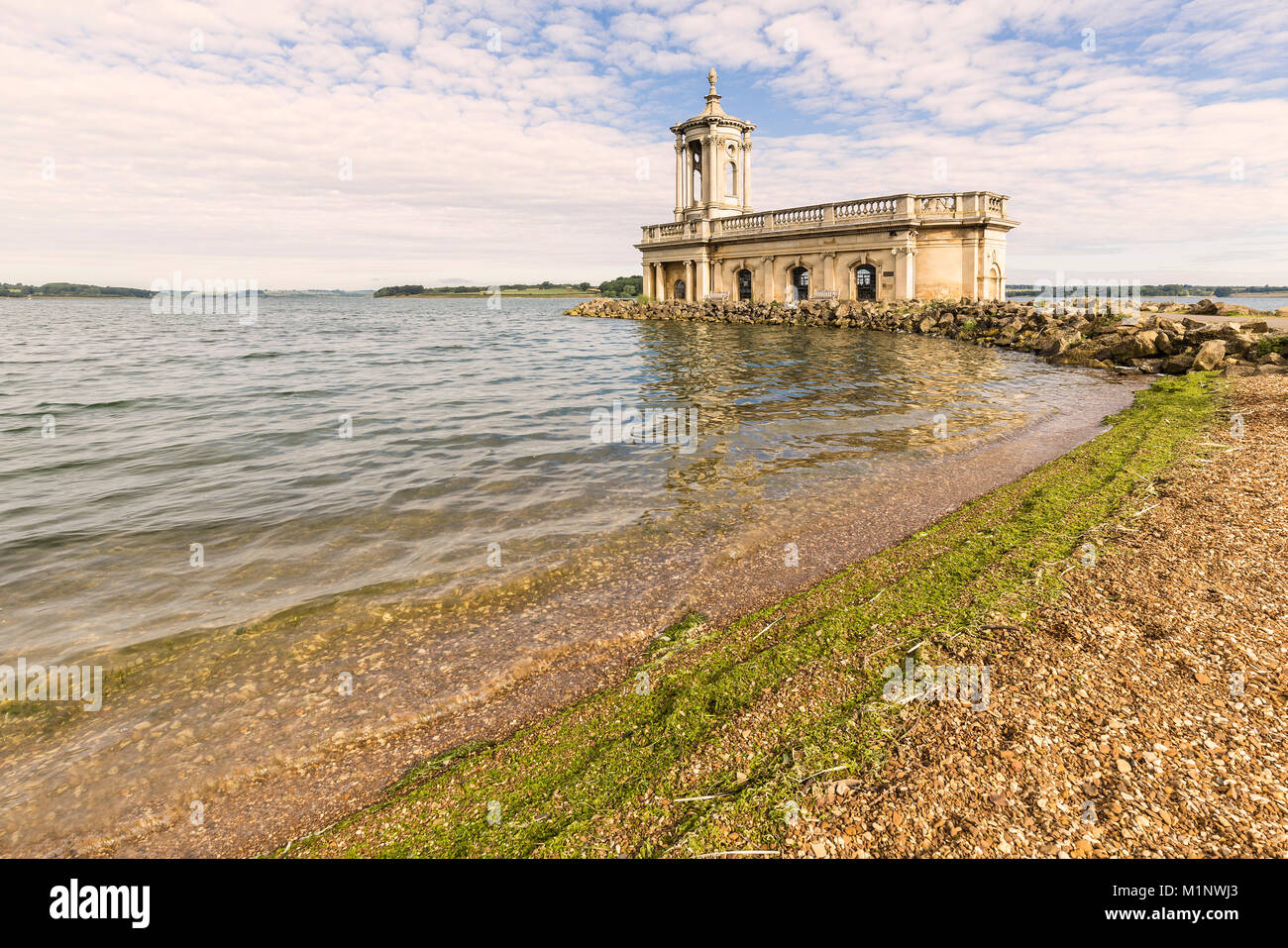 An image of the beautiful Normanton Church on the shoreline of Rutland ...