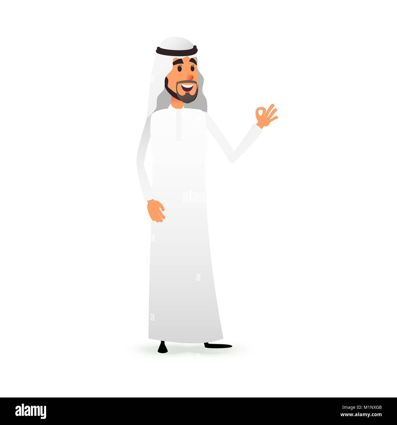 Arabic man in traditional dress Cut Out Stock Images & Pictures - Alamy