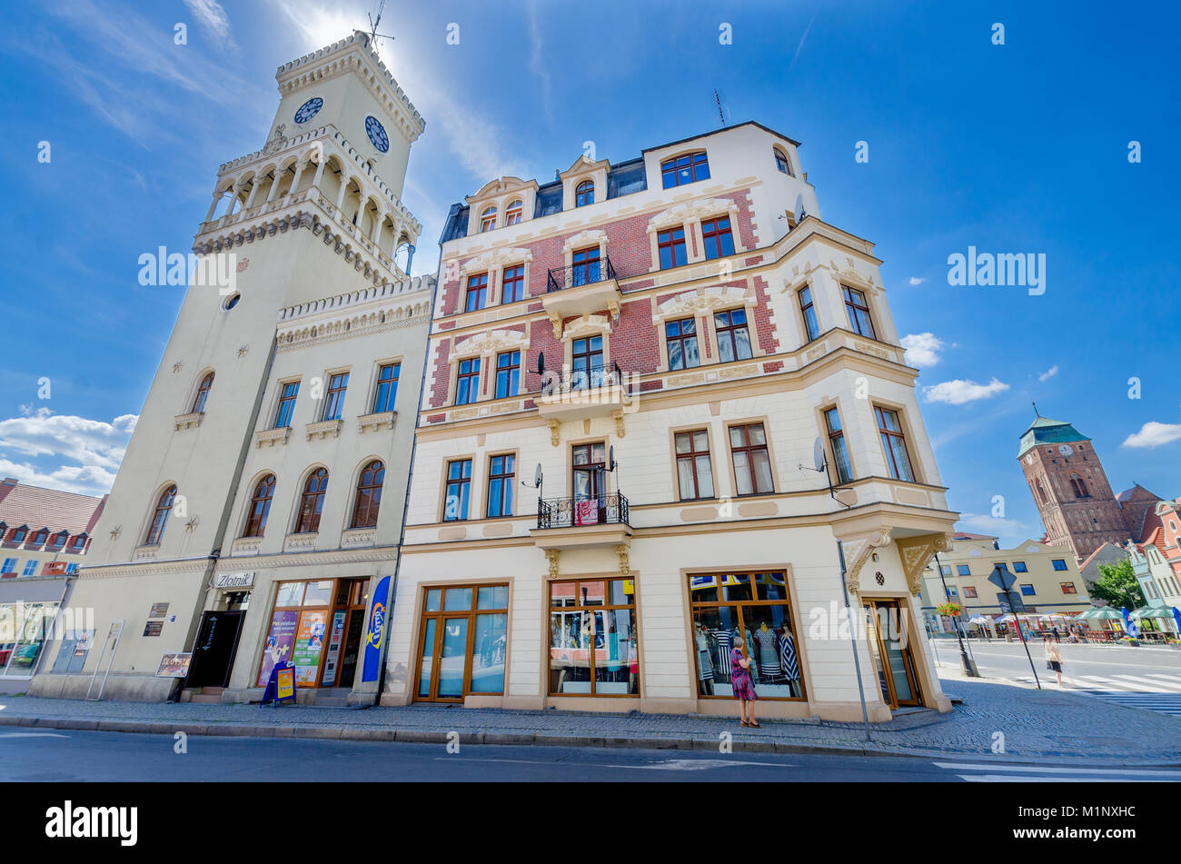 Former town hall tower, Zagan (ger. Sagan), a town in Lubusz ...