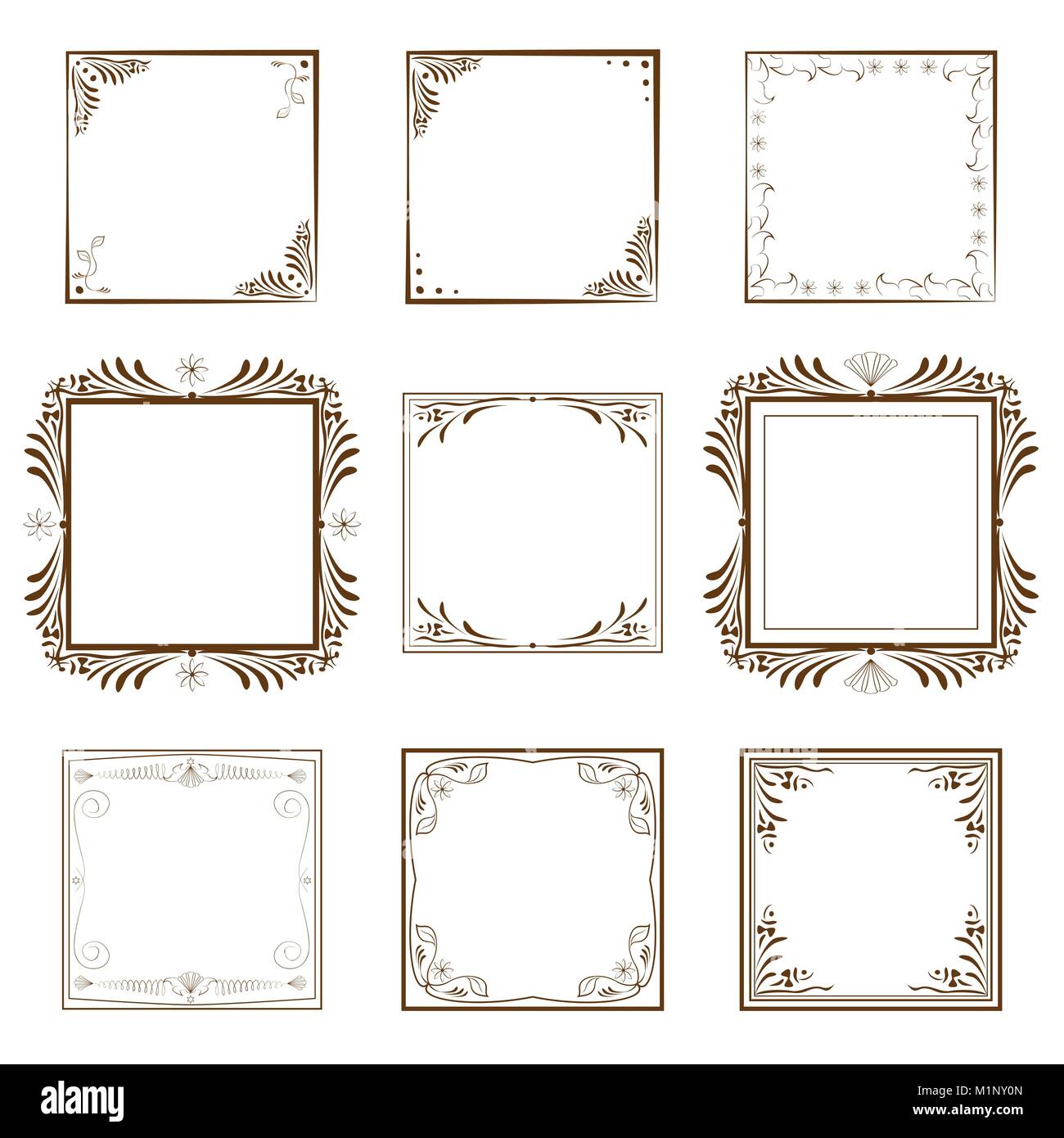 Vintage decorative frame hi-res stock photography and images - Alamy