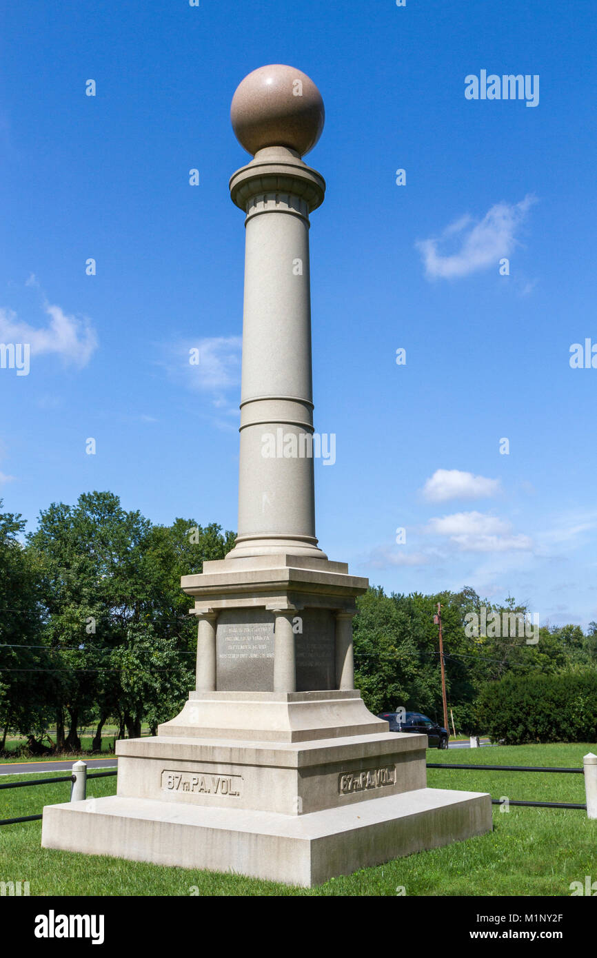 The Pennsylvania Memorial in Monocacy National Battlefield, Frederick ...