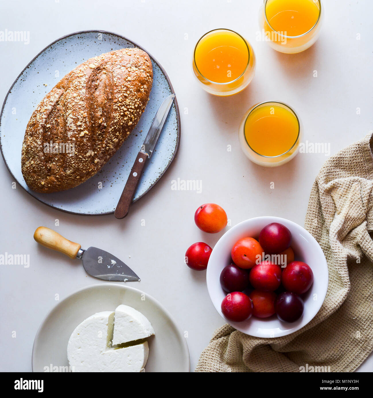 Australian bread, ricotta cheese, orange juice and plums: a delicious ...