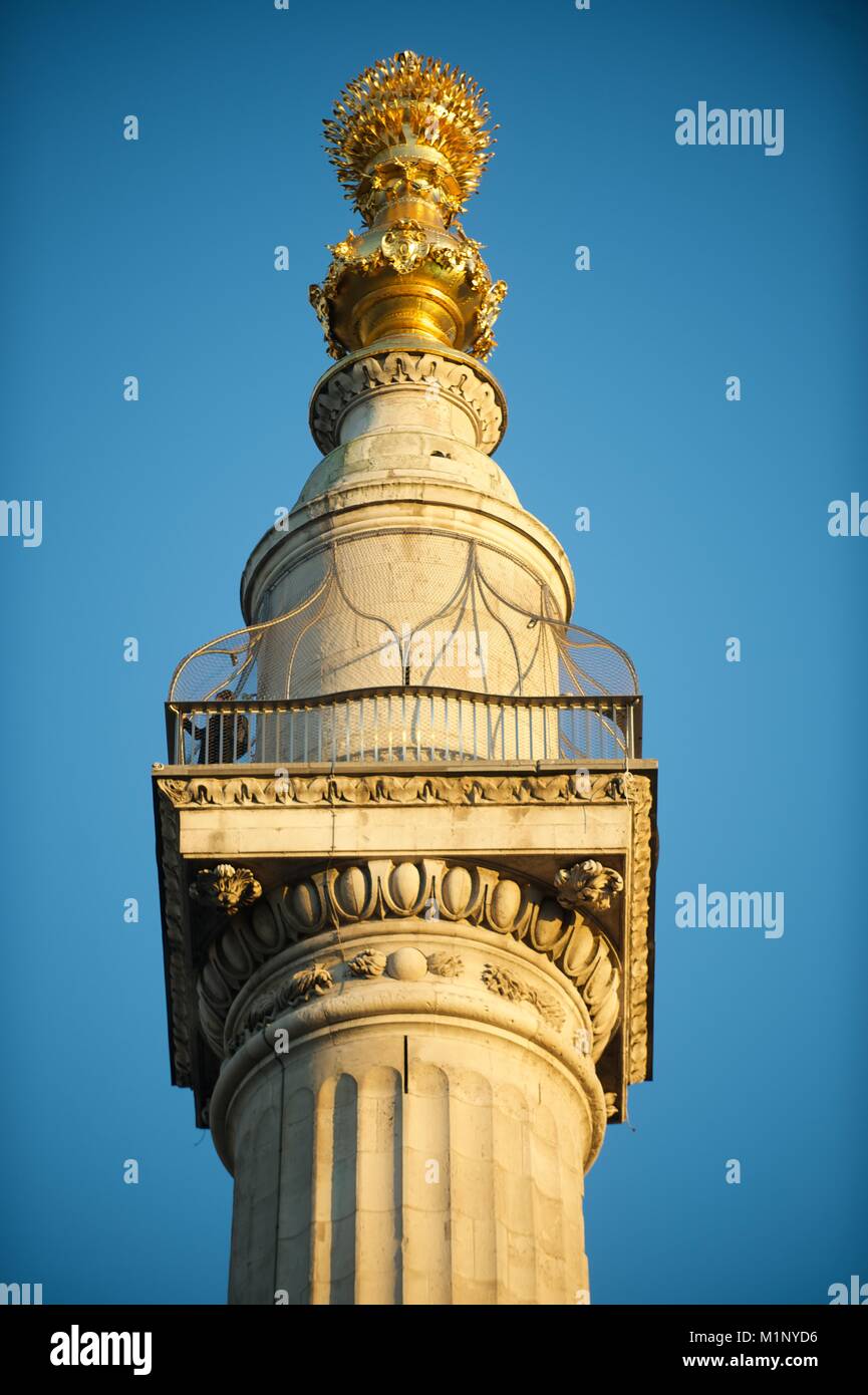 London, Monument, Lower Thames street Stock Photo - Alamy