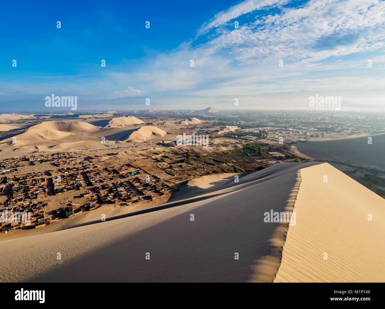Sand dunes of Ica Desert near Huacachina, Ica Region, Peru, South ...