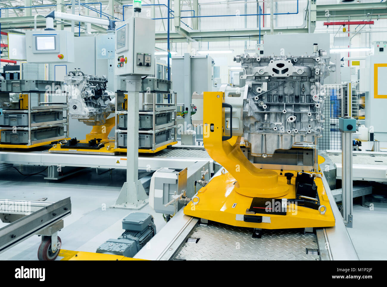 Modern automobile production line, automated production equipment Stock ...