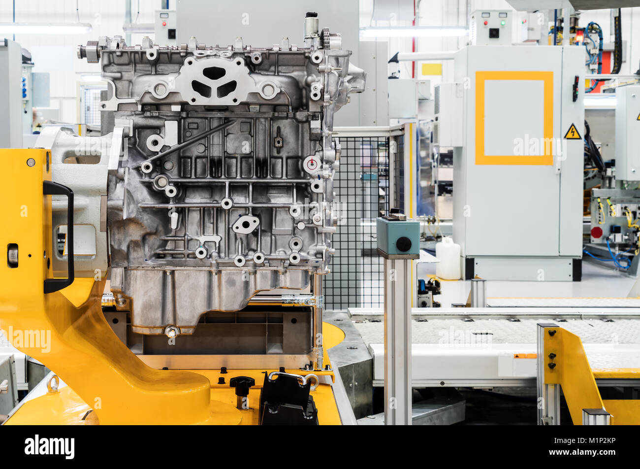 Modern automobile production line, automated production equipment Stock ...