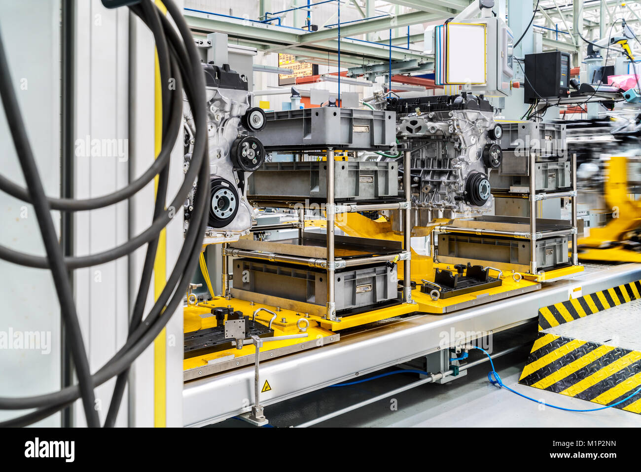Modern automobile production line, automated production equipment Stock ...