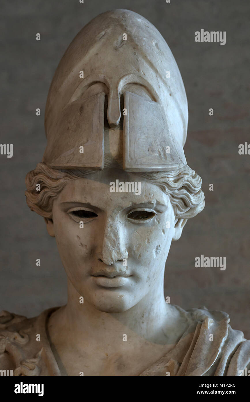Bust of Athena,Roman sculpture after original from around 420 V. Chr ...