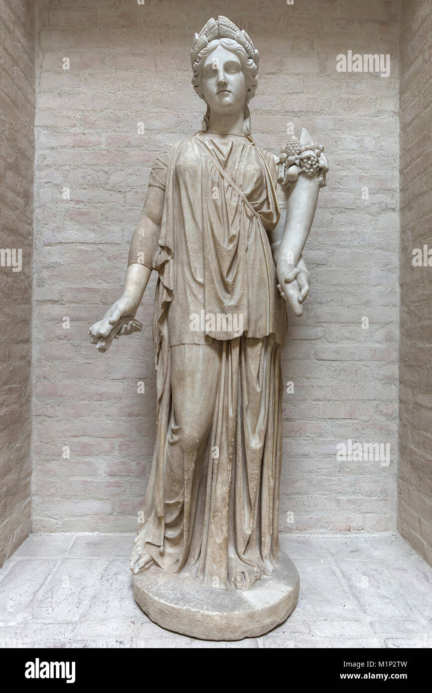 Statue of Artemis,Roman copy of a Greek original from the 4th century ...