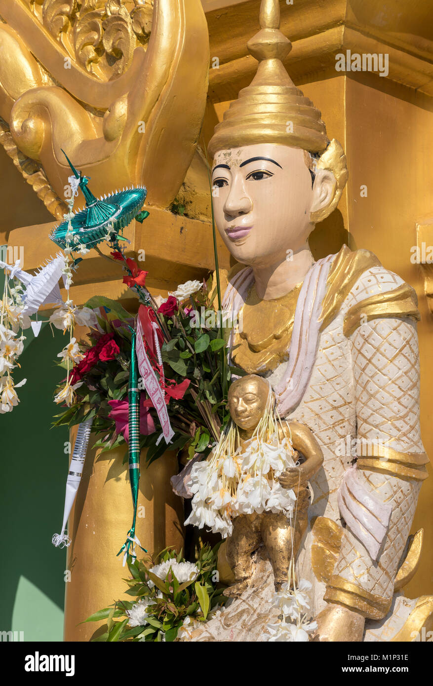 Nat spirit statue at Shwedagon Pagoda,Yangon,Myanmar,Burma Stock Photo ...