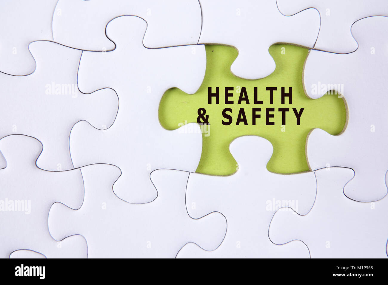 HEALTH AND SAFETY CONCEPT With White Jigsaw Puzzle Stock Photo Alamy health-and-safety-concept-with-white-jigsaw-puzzle-stock-photo-alamy