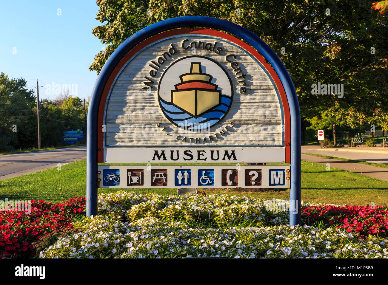 Entrance sign,Welland Canal Center Museum,Welland Canal,St. Catharines ...
