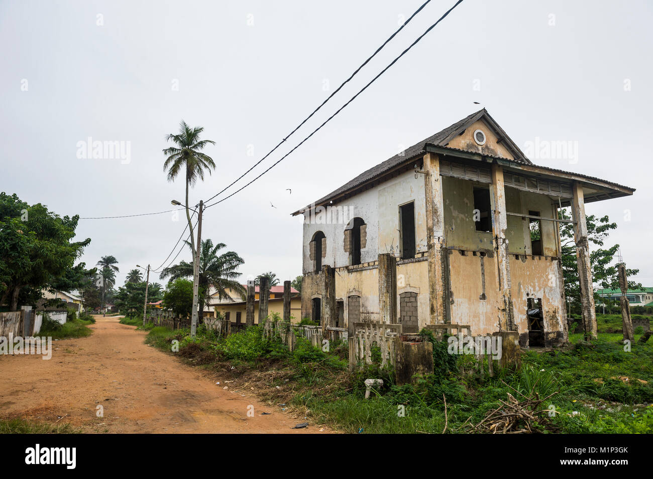 Old colonial house, Grand Bassam, UNESCO World Heritage Site, Ivory ...