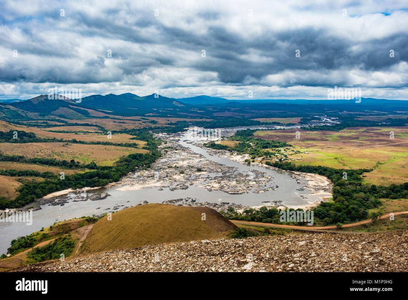 View over the Ogoolle River, Lope National Park, UNESCO World Heritage ...