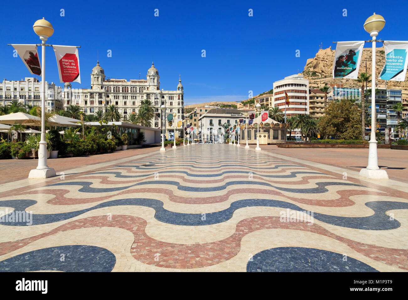 Plaza Del Mer, Alicante, Costa Blanca, Spain, Europe Stock Photo - Alamy