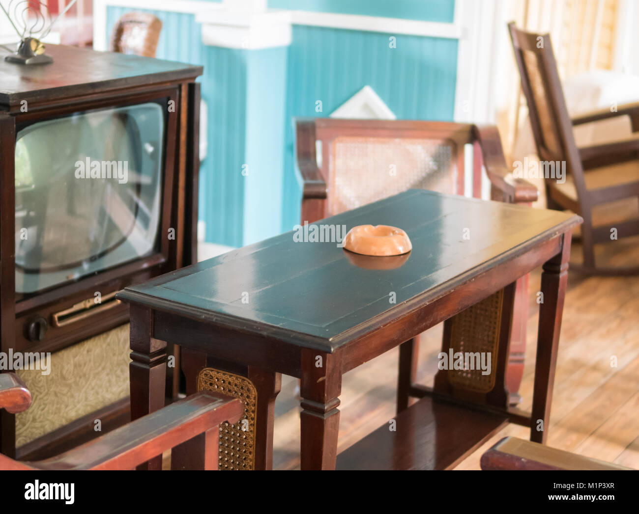 Birán, Cuba - September 1, 2017: Living room of Fidel Castro's ...