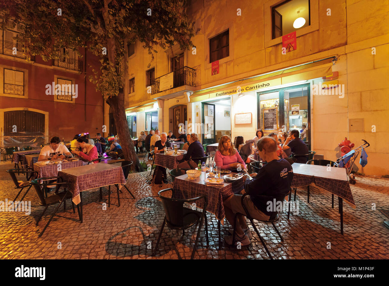 Restaurant, Alfama district, Lisbon, Portugal, Europe Stock Photo - Alamy