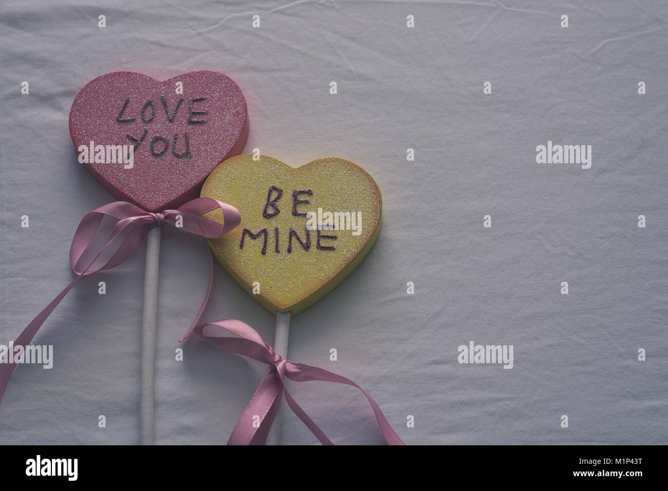 Love you and Be mine hearts right next together leaving text space on ...