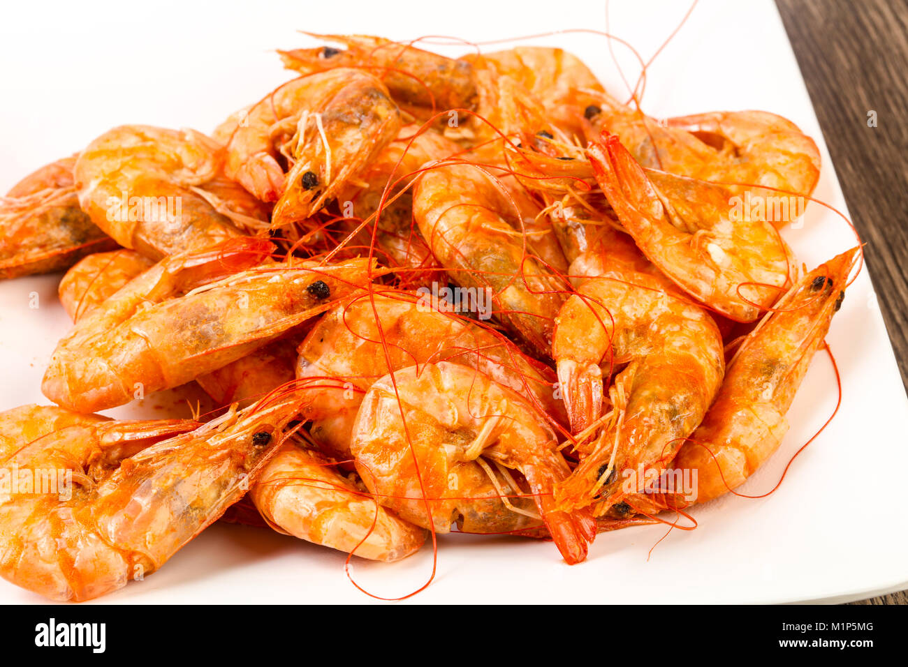 Boiled prawns in the bowl - ready for eat Stock Photo - Alamy