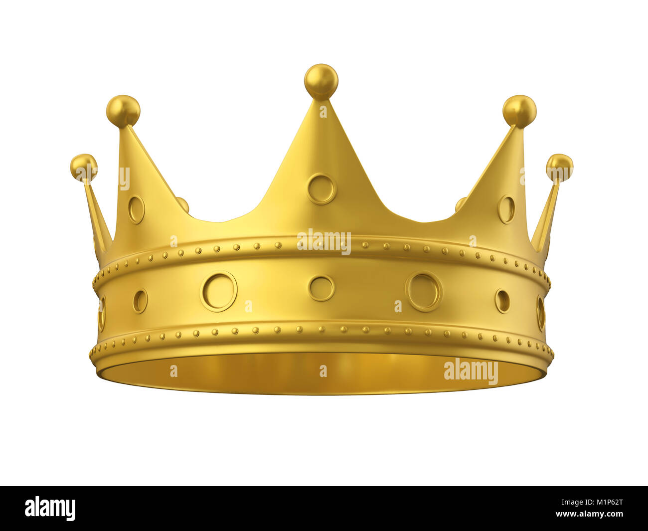 3d render golden crown icon hi-res stock photography and images - Alamy