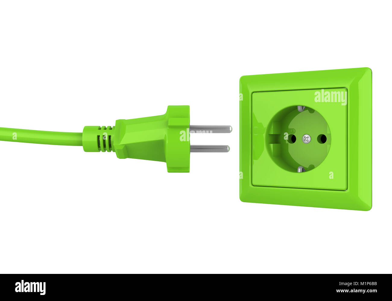 Green power plug hi-res stock photography and images - Alamy