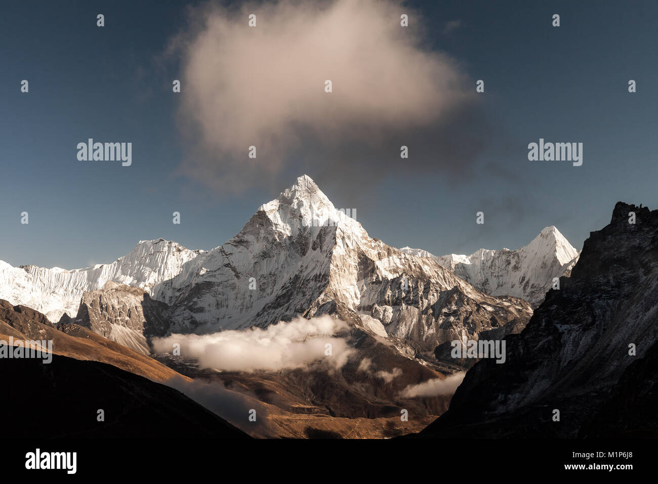 Nepalese landscape, Amadablam Stock Photo - Alamy