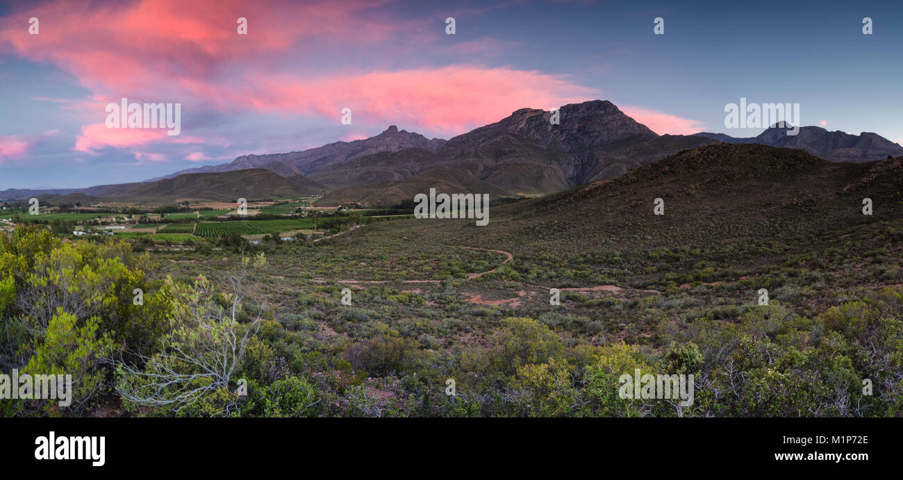 Aerial view over the small town of Ladysmith in the Western Cape of ...