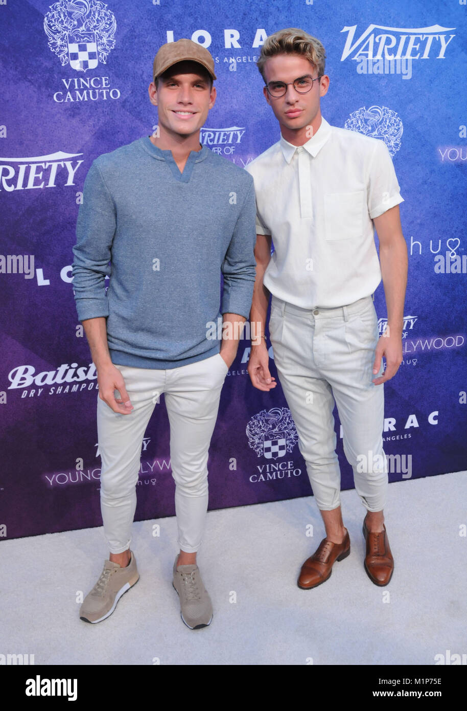 LOS ANGELES, CA - AUGUST 16: (L-R) Austin Rhodes and Aaron Rhodes ...