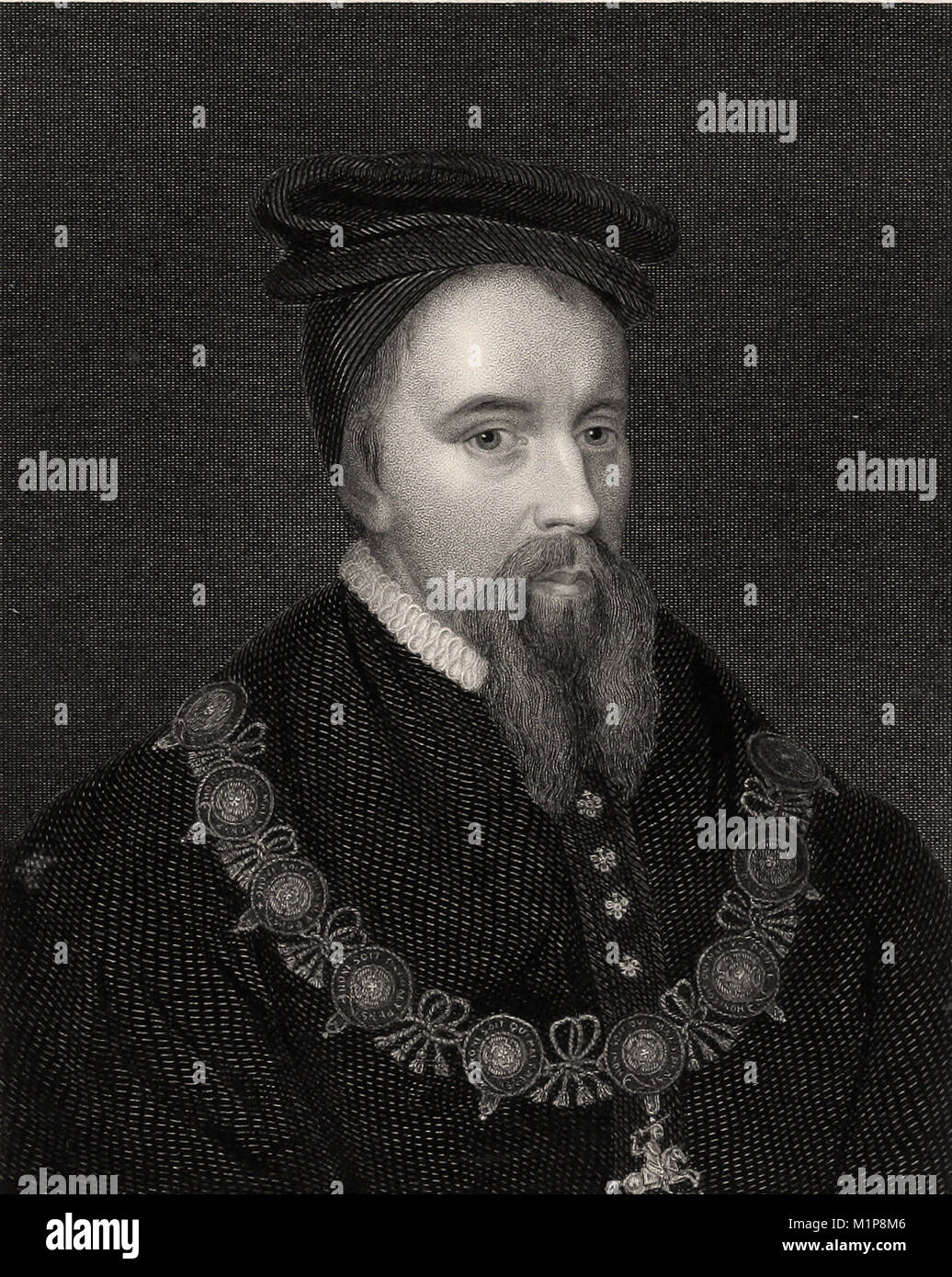 Portrait of Thomas Stanley, Earl of Derby - British engraving Stock ...