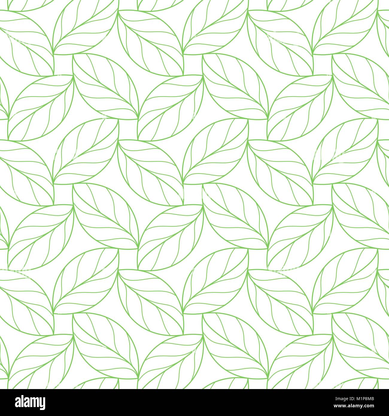 Seamless repeating linear leaves pattern Stock Vector Image & Art - Alamy