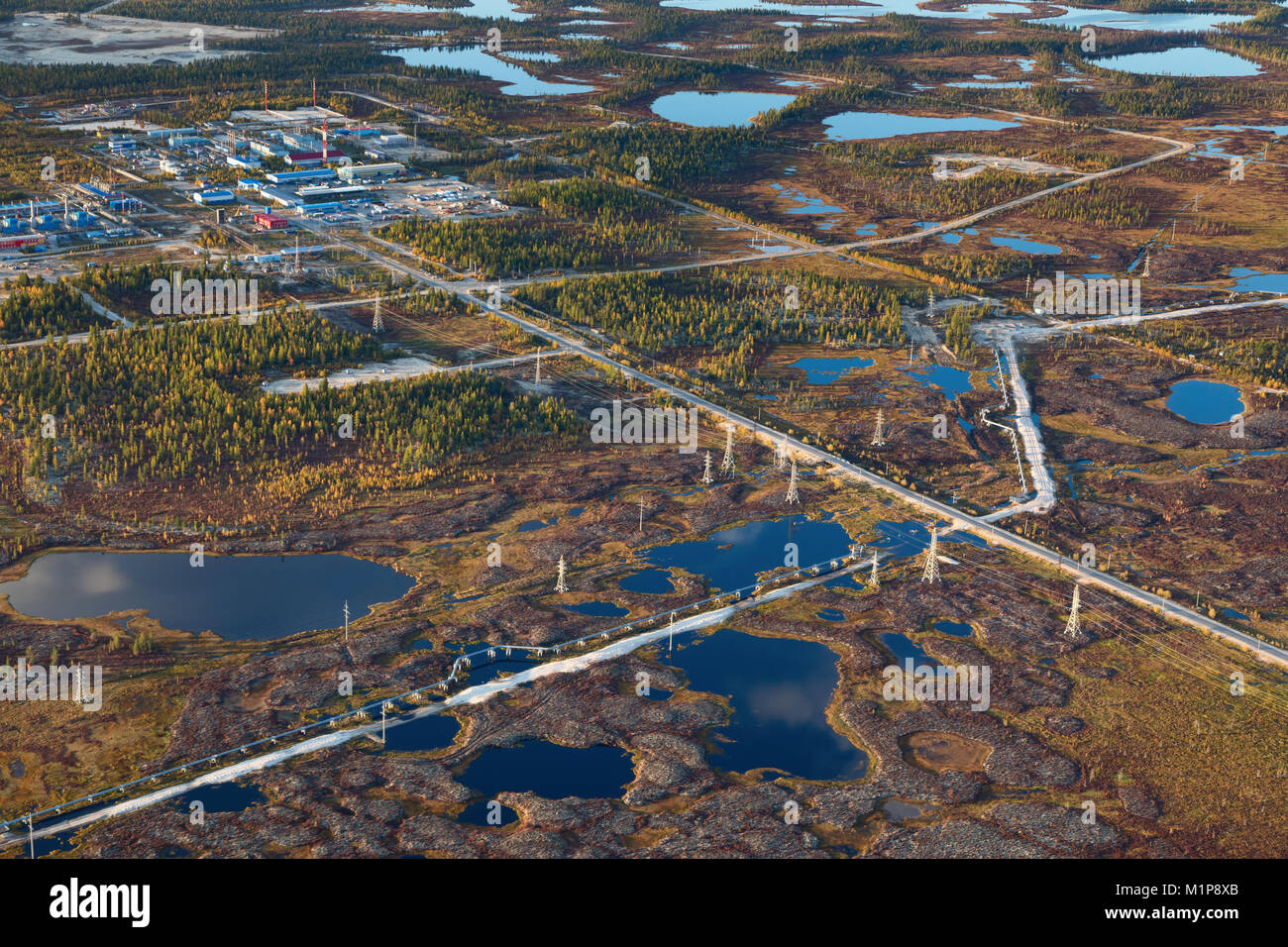 Oil field, top view Stock Photo - Alamy