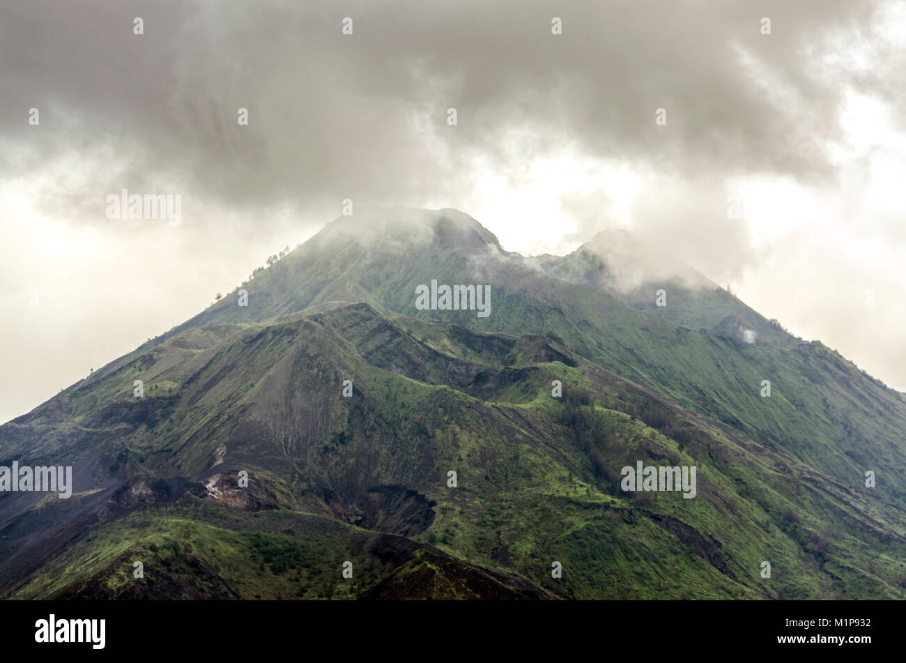Volcano Mount view from Kintamani, Bali, Indonesia - Volcano landscape ...