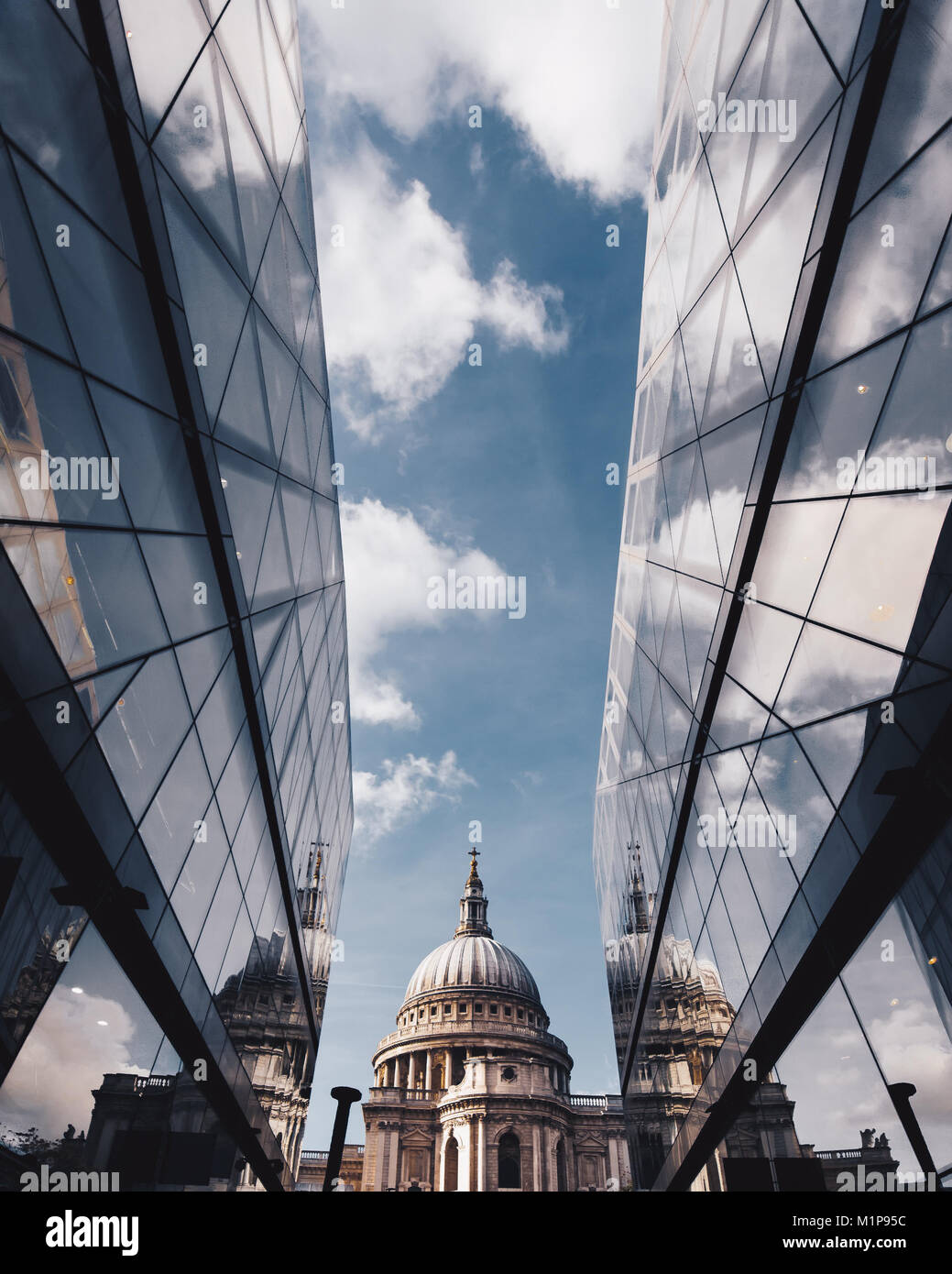 Captured from "One New Change" area. A reflection off the glass ...