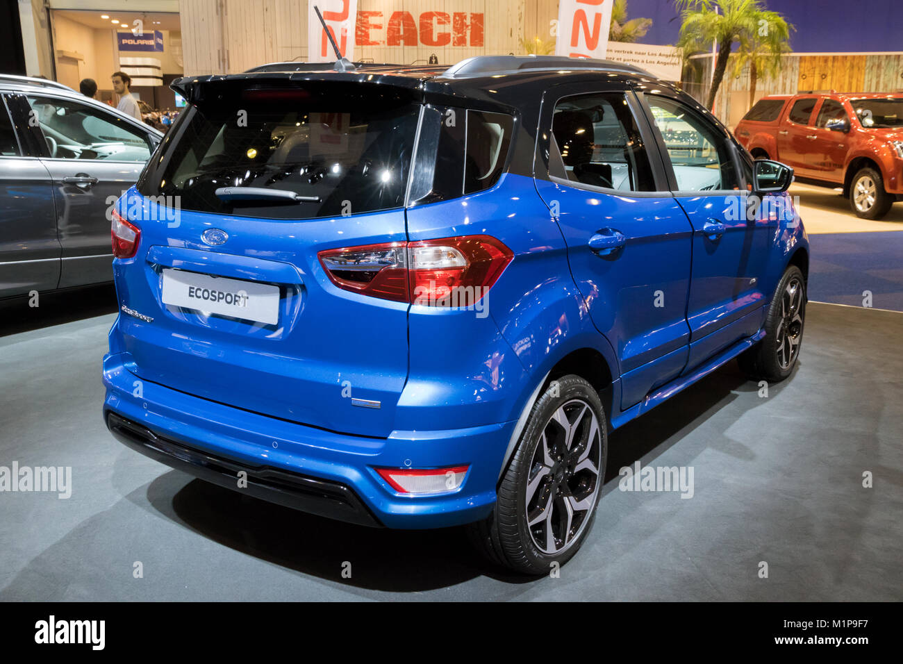 BRUSSELS - JAN 10, 2018: New 2018 Ford EcoSport Compact SUV car shown ...