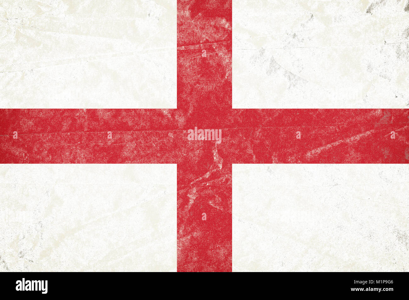 Realistic illustration of England flag on torned, wrinkled, dirty ...
