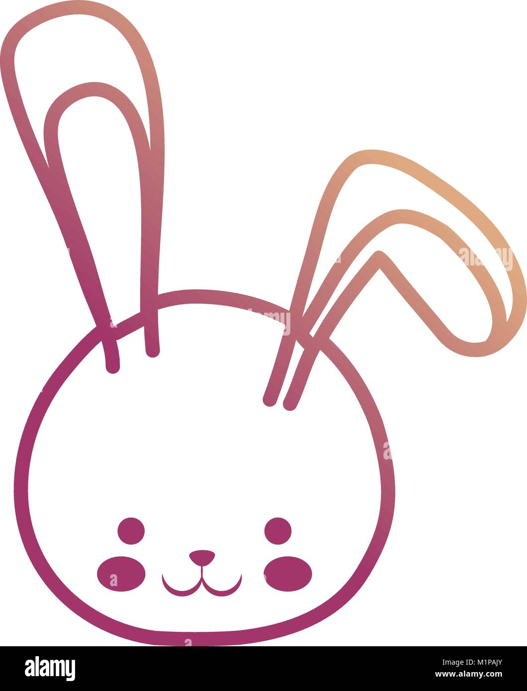 easter rabbit head vector illustration Stock Vector Image & Art - Alamy