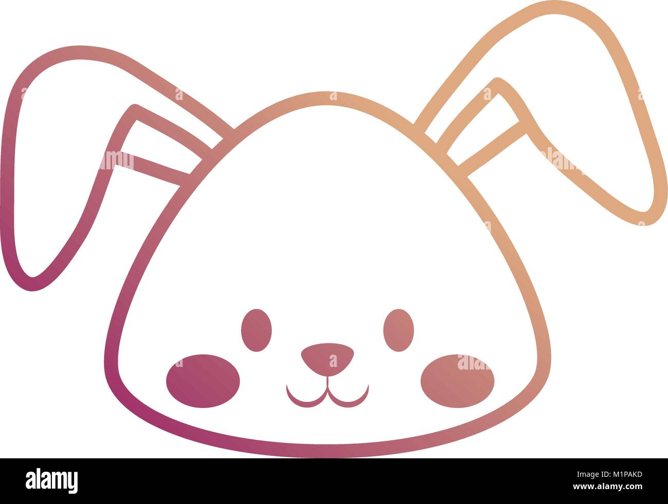 rabbit face vector illustration Stock Vector Image & Art - Alamy