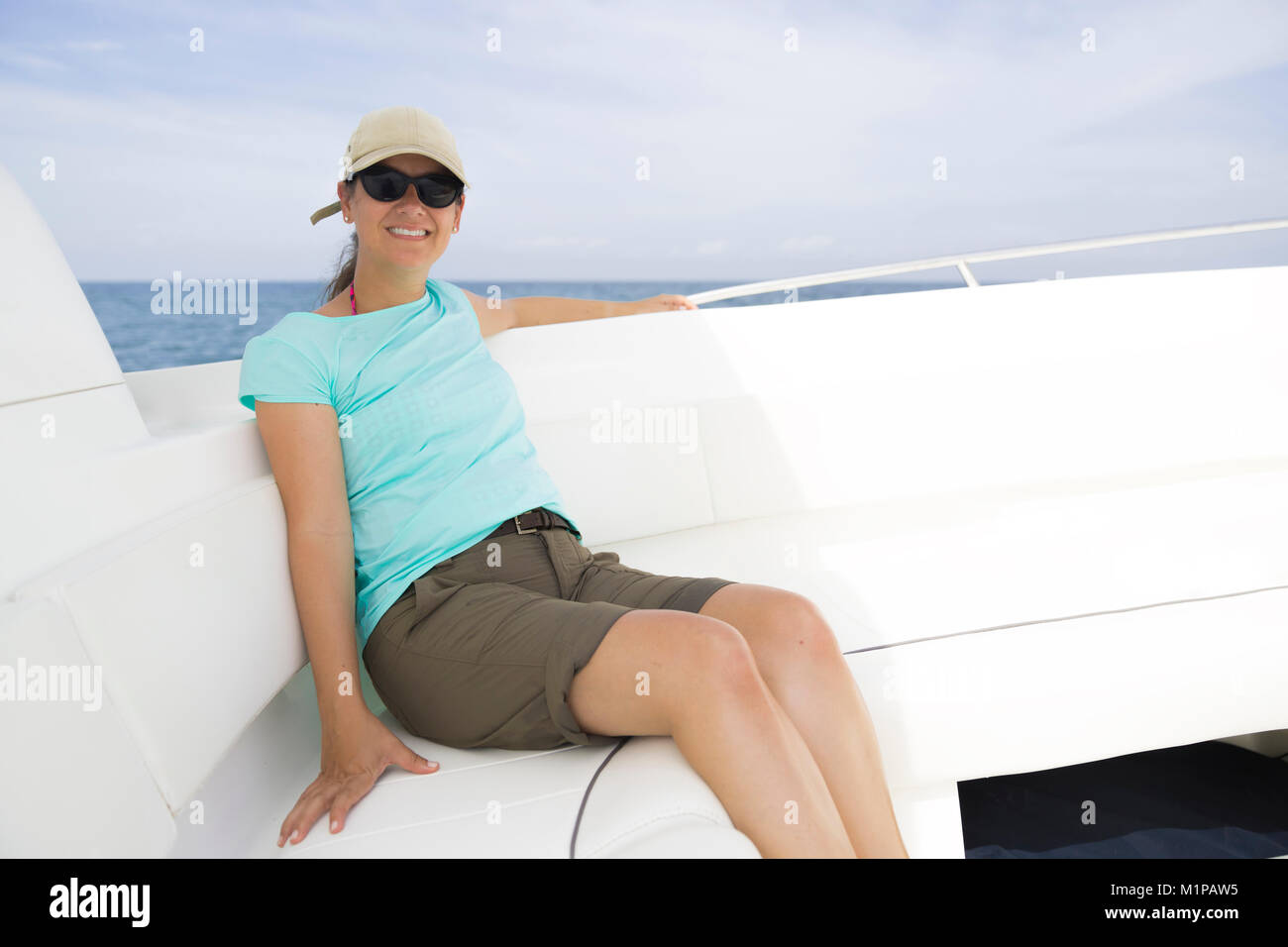 Happy Woman having fun in summer Stock Photo - Alamy