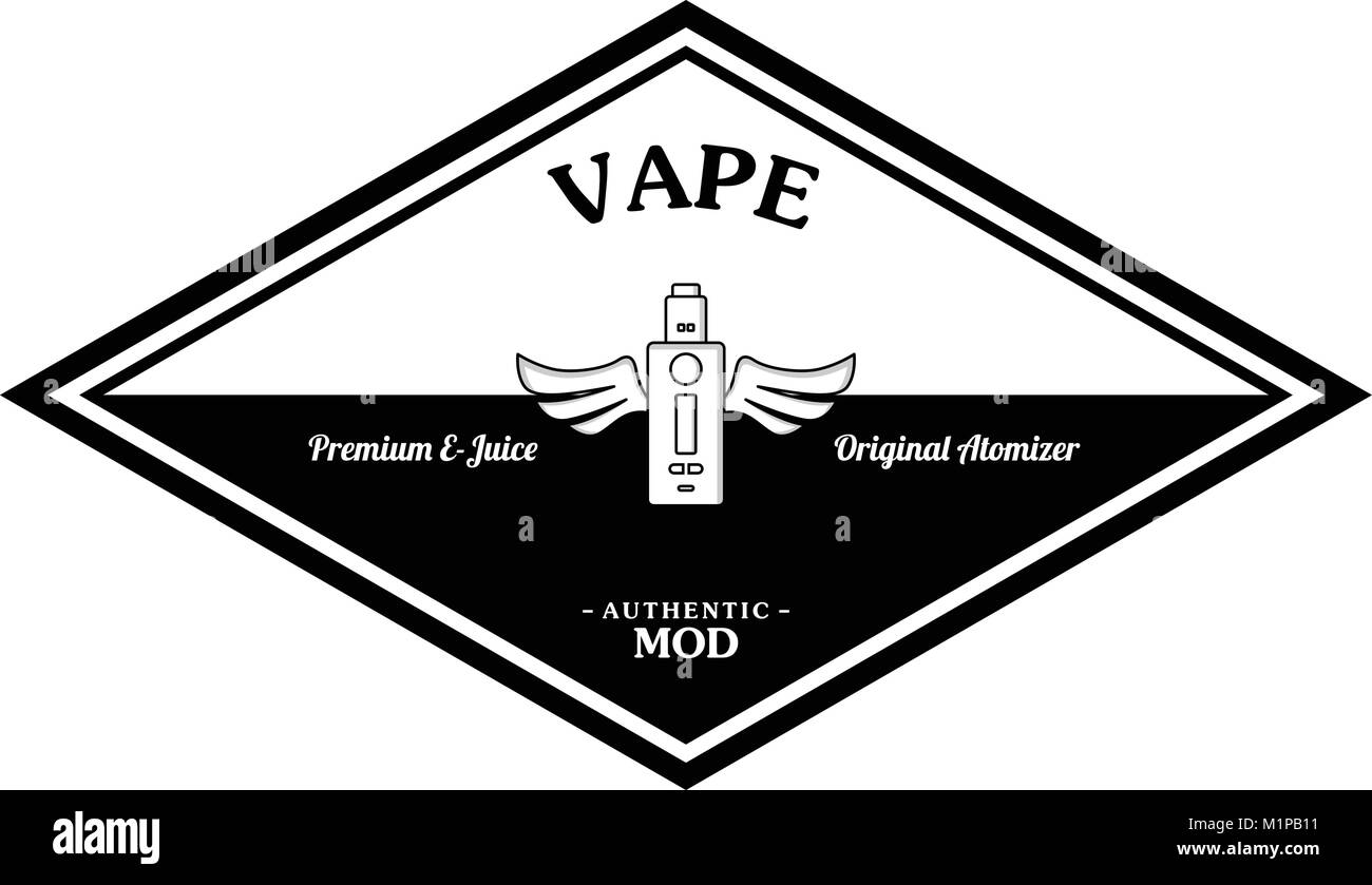 electric cigarette personal vaporizer e-cigarette retro label badge ...