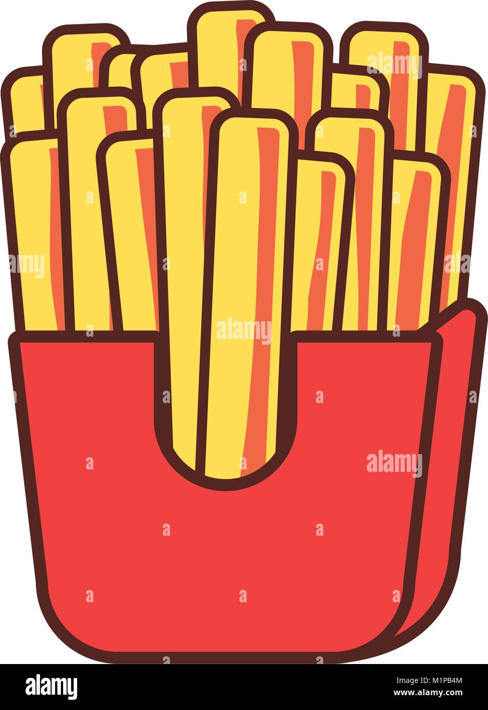 Container crispy fried french Stock Vector Images - Alamy