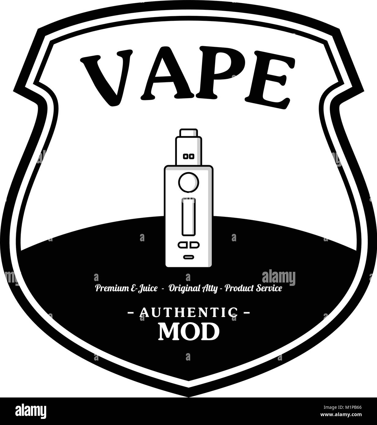 electric cigarette personal vaporizer e-cigarette retro label badge ...