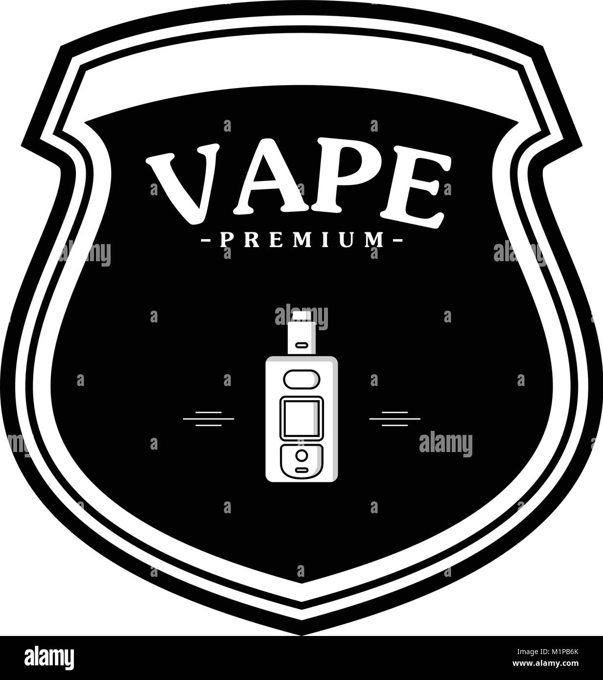 electric cigarette personal vaporizer e-cigarette retro label badge ...