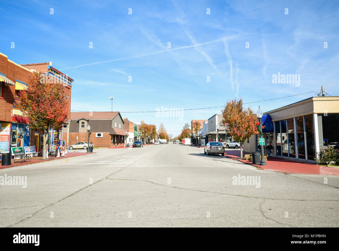 METROPOLIS, IL, USA - NOVEMBER 20, 2017: Downtown Metropolis hometown ...
