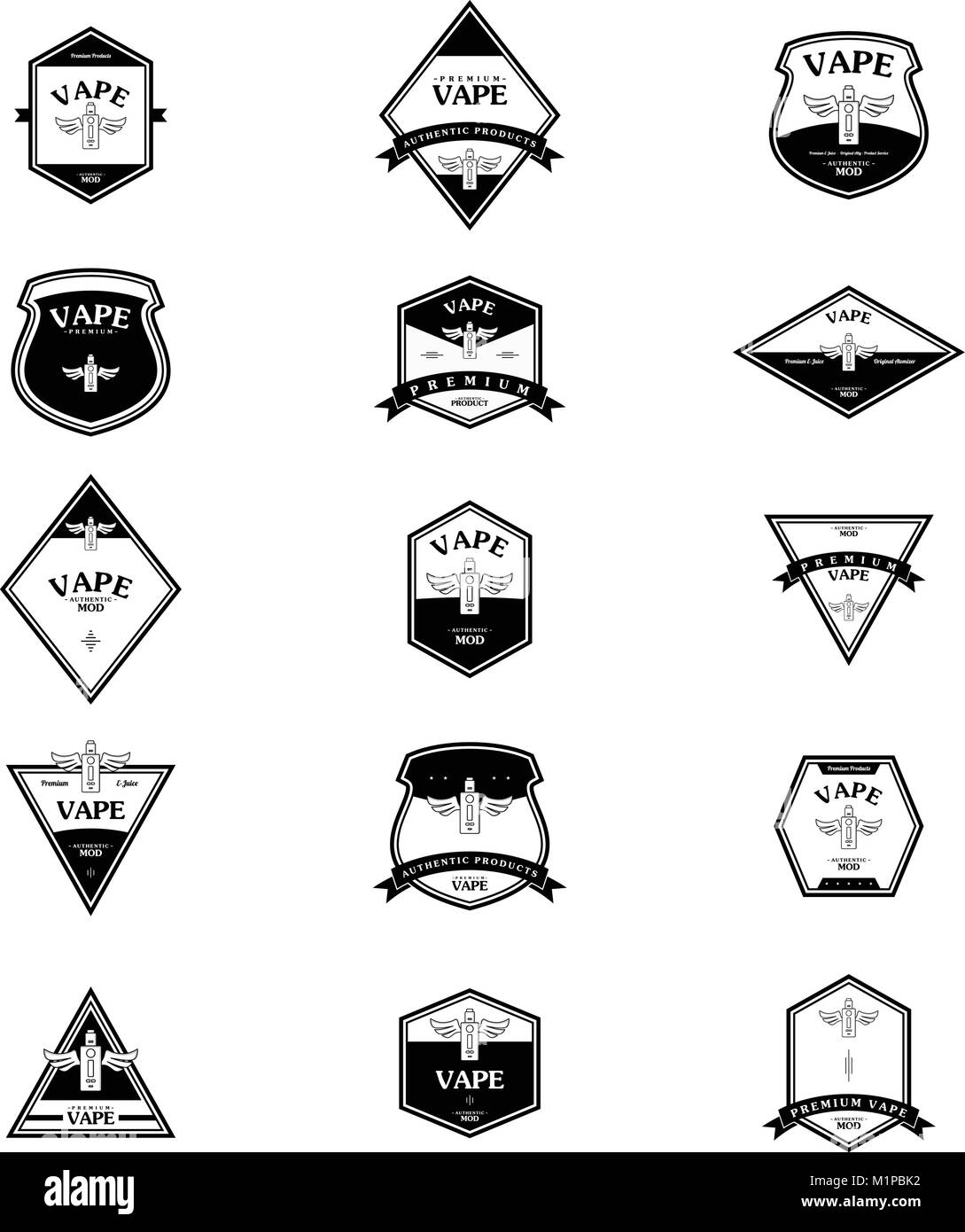 electric cigarette personal vaporizer e-cigarette retro label badge vector Stock Vector Image ...