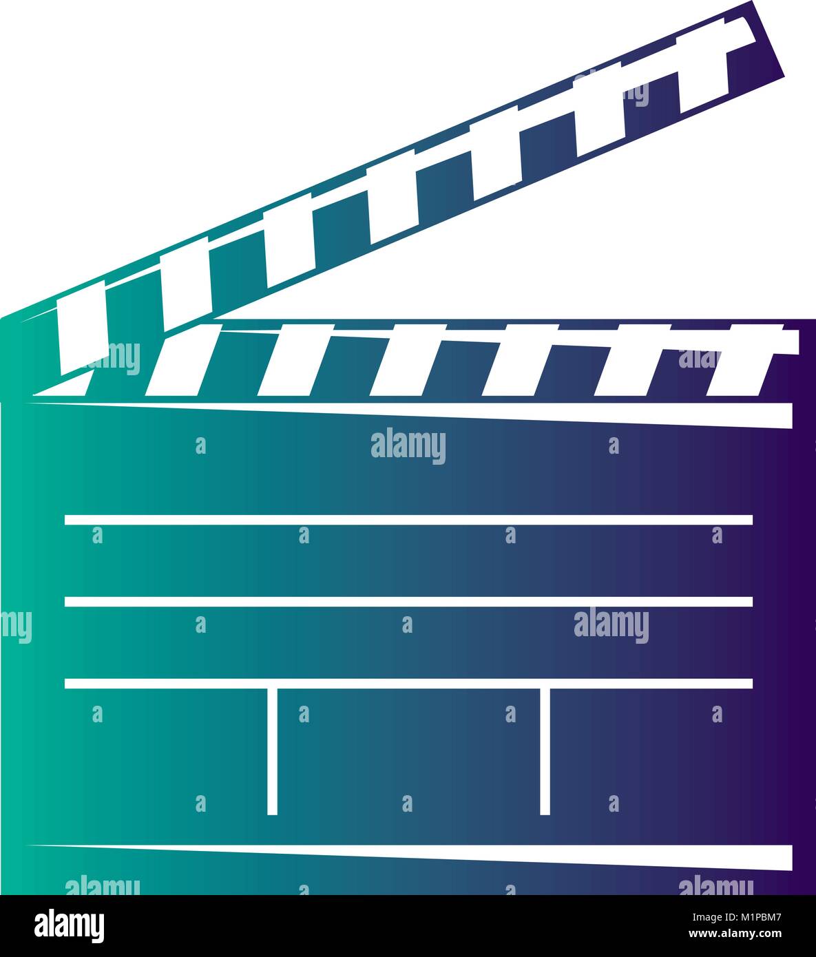 movie clapper board open cinematography concept vector illustratio ...