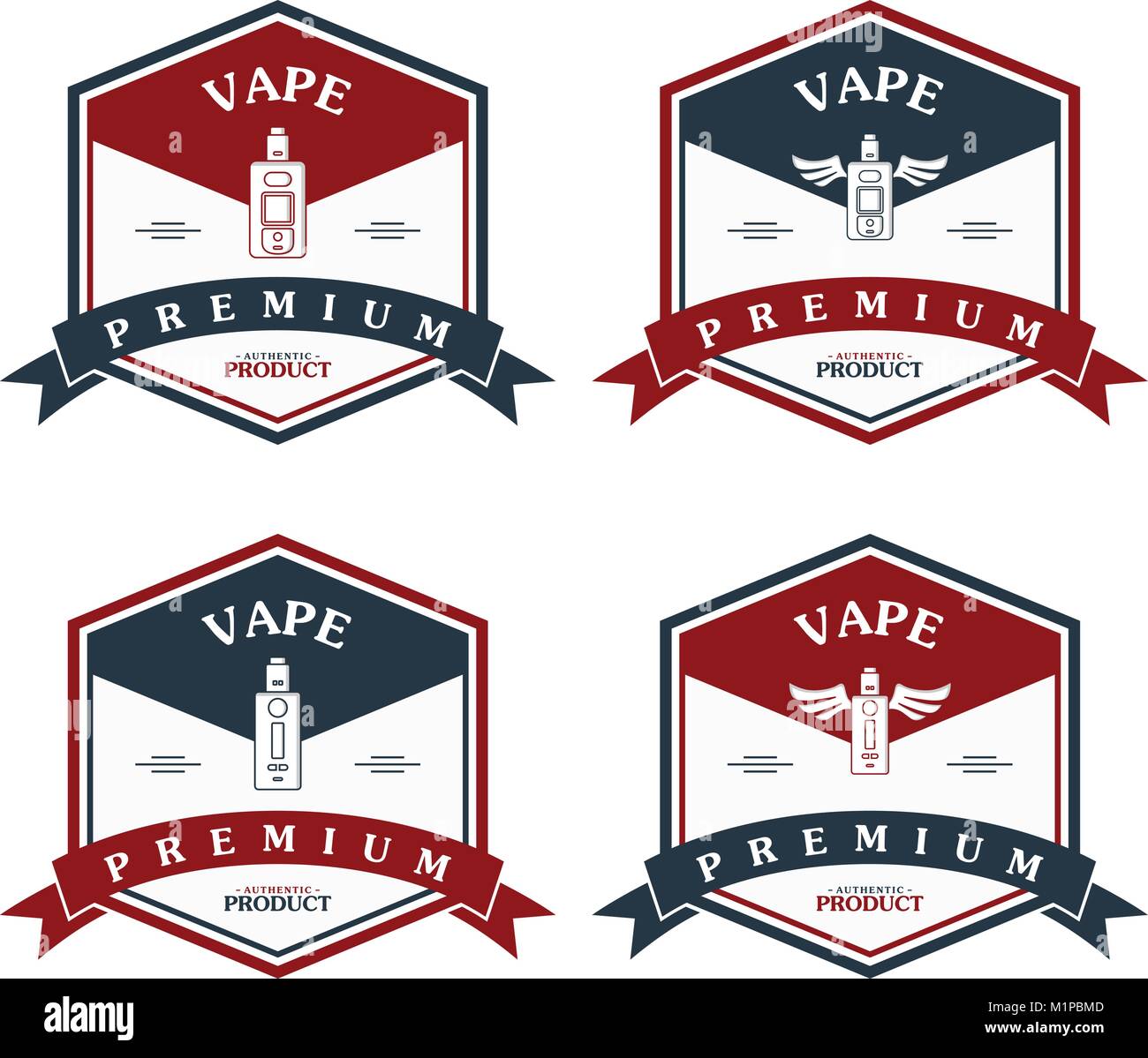 electric cigarette personal vaporizer e-cigarette retro label badge ...