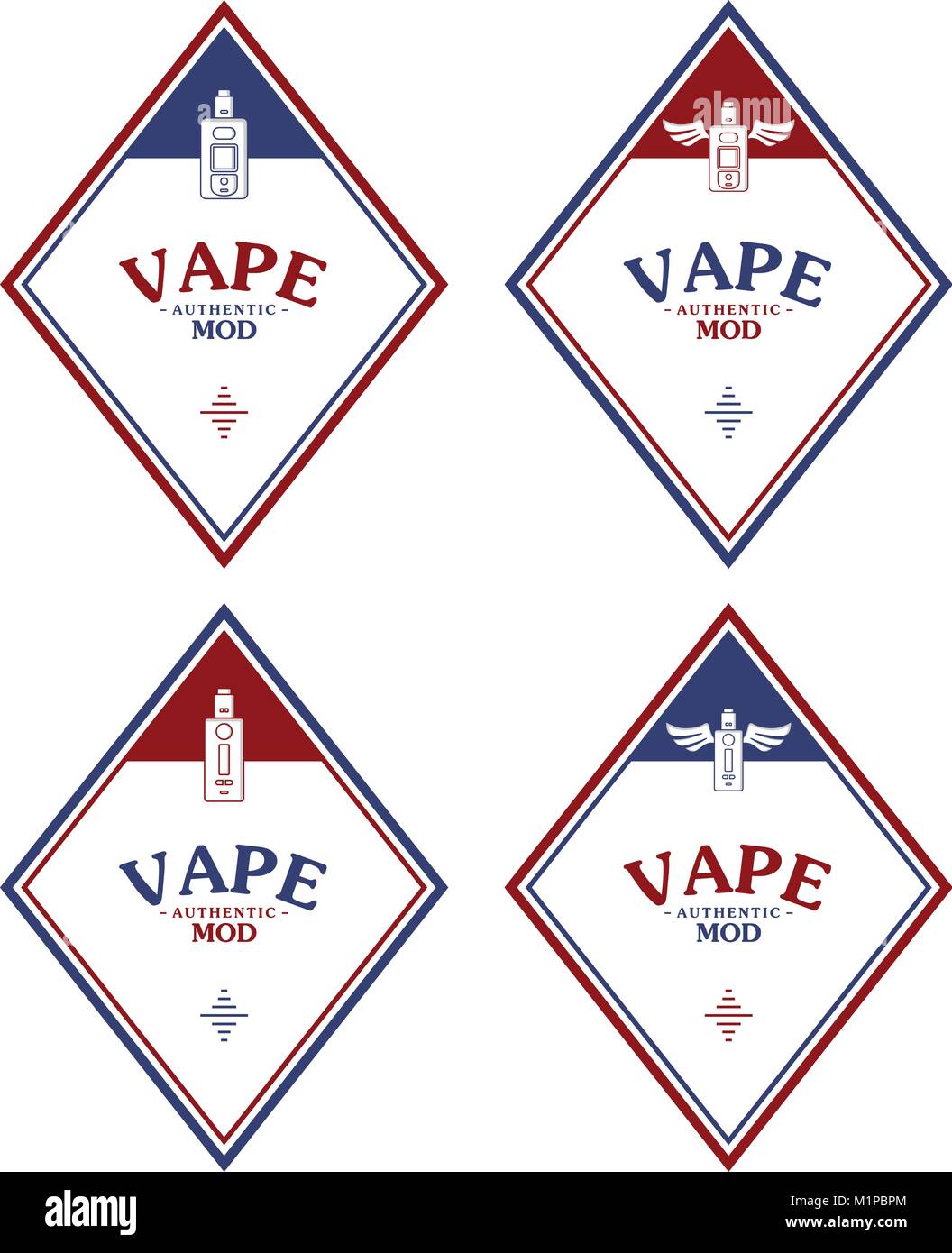 electric cigarette personal vaporizer e-cigarette retro label badge ...