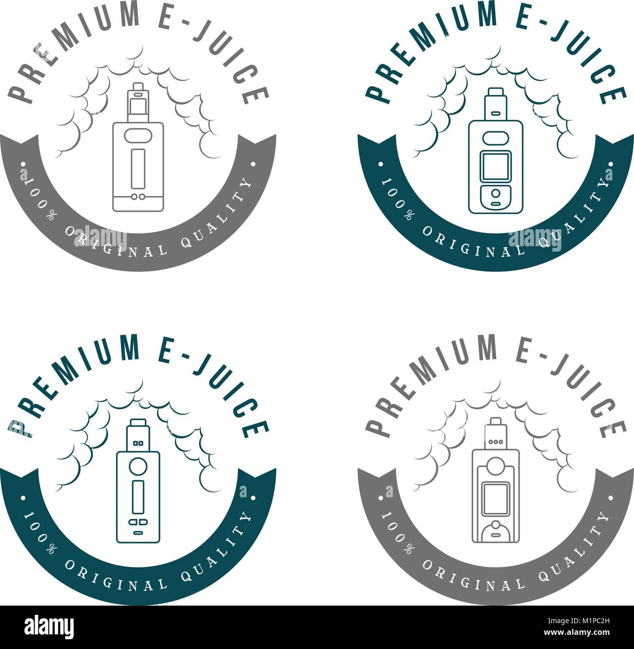 electric cigarette personal vaporizer e-cigarette retro label badge ...