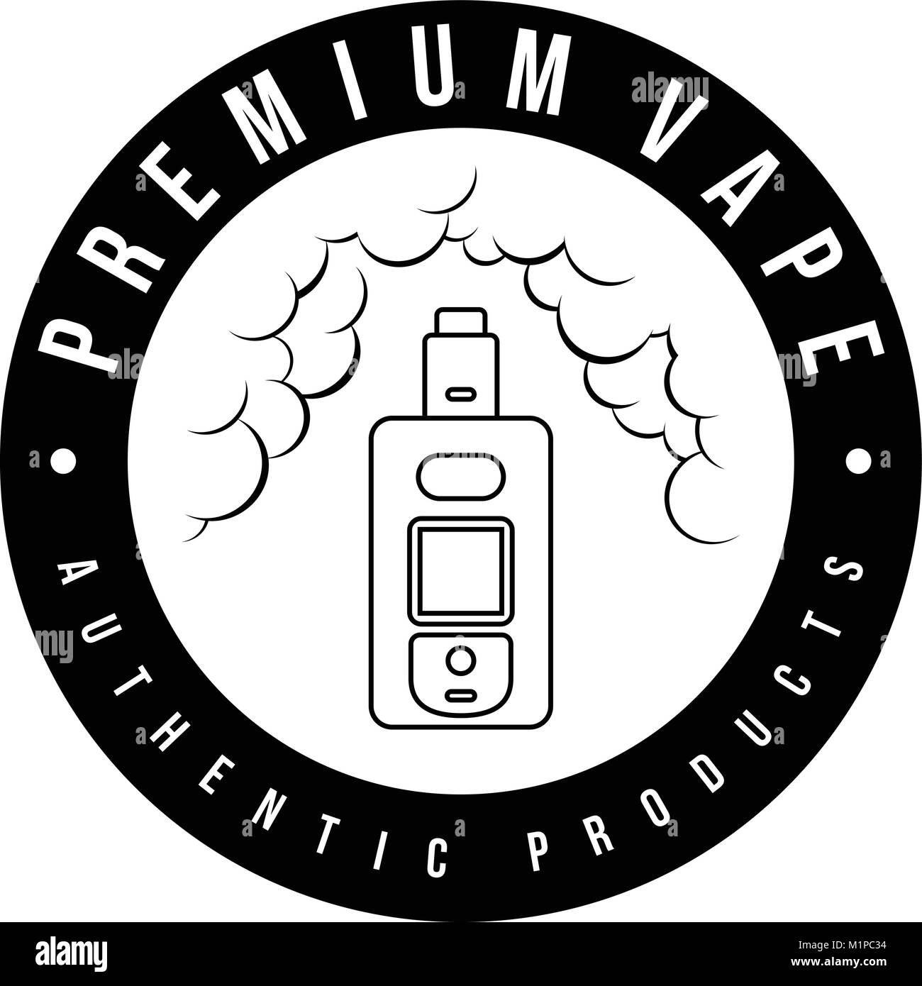 electric cigarette personal vaporizer e-cigarette retro label badge ...