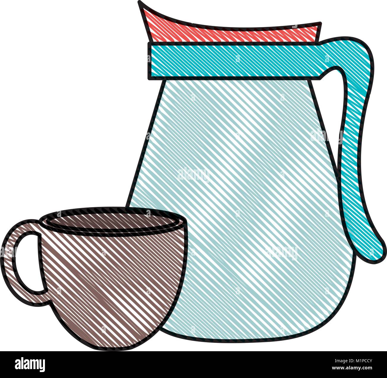 Top view tea kettle Cut Out Stock Images & Pictures - Alamy